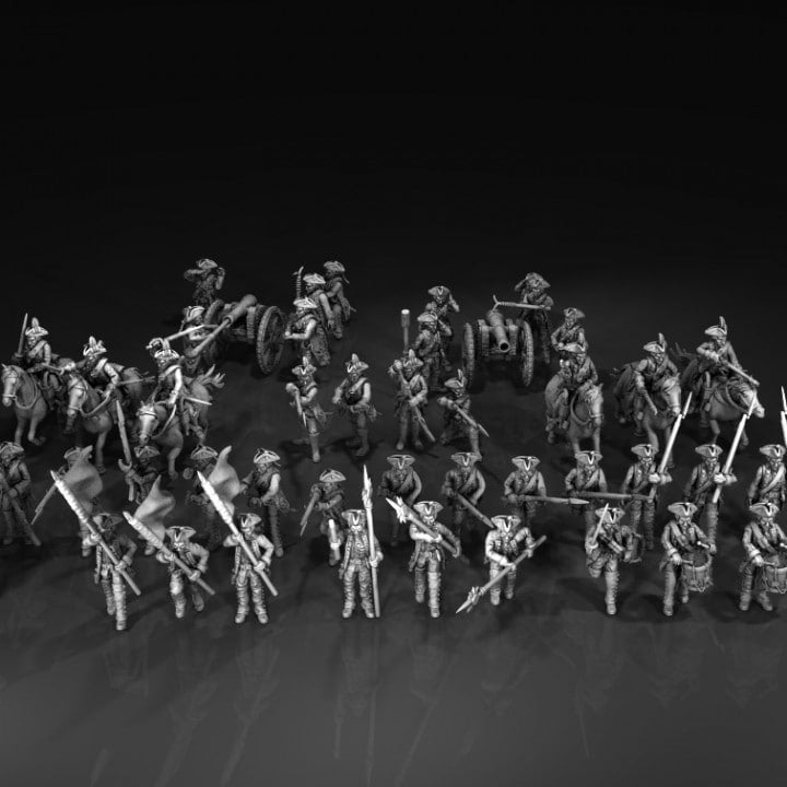 1700s Howitzer cannon 28mm | Line Of Battle Miniatures